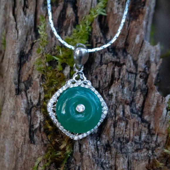 Jade | Jewelry | Certified Jade Diamond Necklace | Poshmark